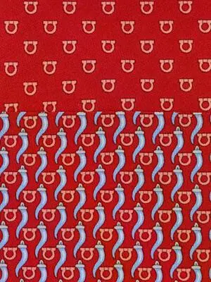 FERRAGAMO Good Luck Print Silk Neck Tie