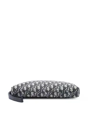Dior Oblique Canvas Zipped Pouch Clutch Bag