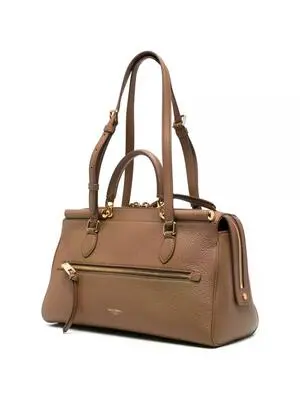 Dolce & Gabbana Logo Plaque Tote Bag - Brown