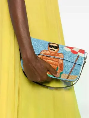 Staud Tommy Bead-embellished Shoulder Bag