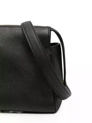 Dolce & Gabbana Pebbled Leather Tote Bag With Logo Plaque - Black