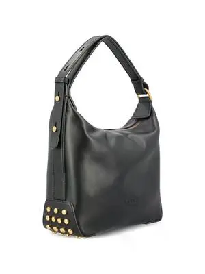 TOD'S Mini Metal Dots Leather Tote Bag - Black
