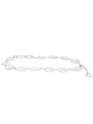 Alberta Ferretti Chain Link Charm Belt - Silver