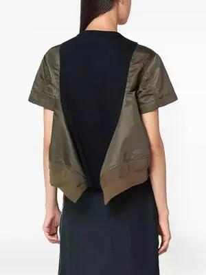 Sacai Paneled Short-sleeve T-shirt