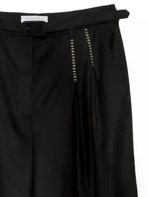 Gabriela Hearst Belted Embroidered Detail Pants