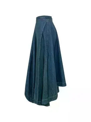 Givenchy Logo Detail Asymmetric Midi Skirt