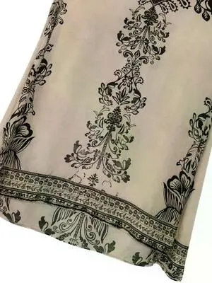 PAHIESA FORMENTERA Ecru Floral Print V-neck Sleeveless Top