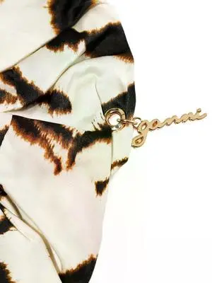 GANNI Tie-dye Scrunchie With Logo Charm
