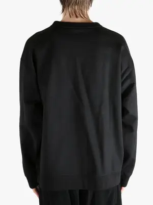 Dries Van Noten Long Sleeve Sweatshirt With Printed Hem