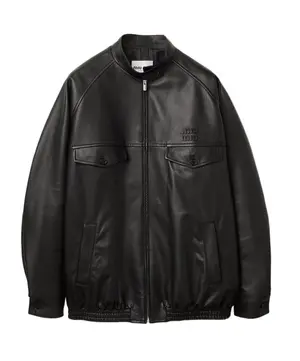 Miu Miu Nappa Leather Jacket - Black