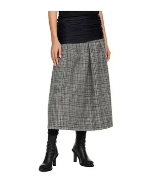 STEFAN COOKE Elastic Waist Wool Midi Skirt