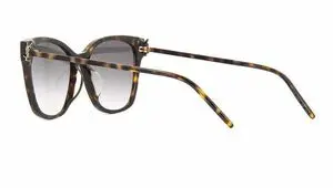 Saint Laurent Tortoiseshell Pattern Large-frame Sunglasses