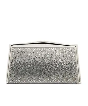 ELIE SAAB Jolie Suede Clutch With Swarovski Crystals