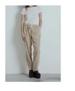 American Vintage Corduroy Wide-leg Pants - Mastic