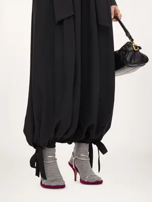 Chloé Fluid Pleated Pants With Knot Detailing - Black