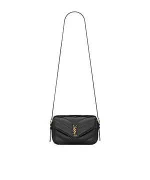 Saint Laurent Loulou Cassandre Quilted Shoulder Bag - Black