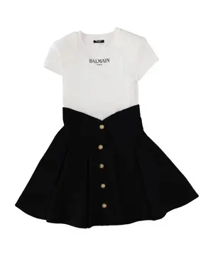 Balmain Short-sleeved Dress - Black