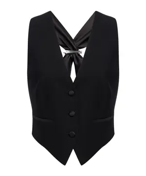 DONDUP V-neck Vest - Black
