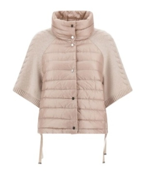 Herno Ultralight Nylon Resort Jacket With High Collar And Drawstring Hem - Chantilly