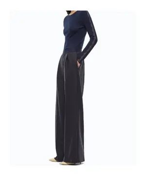 Pinko Stretch Wool-blend Palazzo Trousers