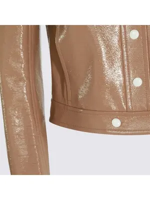 COURREGES Courrèges Vinyl Collared Button-up Jacket