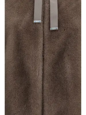 Herno Long-sleeve Hooded Faux Fur Jacket