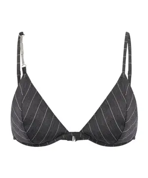 DONDUP Striped Wool Bra - Black