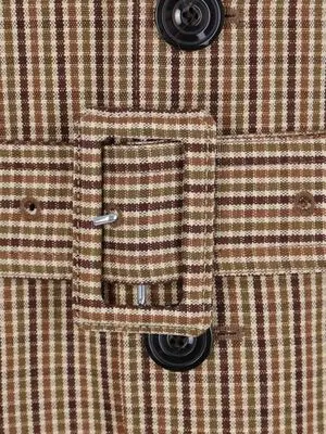 NAMACHEKO Single-breasted Wool Checked Coat