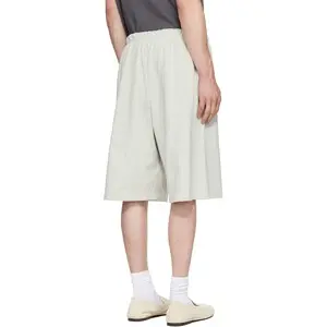 Fear Of God Drawstring Shorts With Logo Patch - Washed Grey