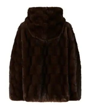 Pinko Faux Fur Blouson Jacket With Hood