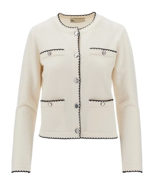 Tory Burch Tory Burch Contrast Trim Cardigan No