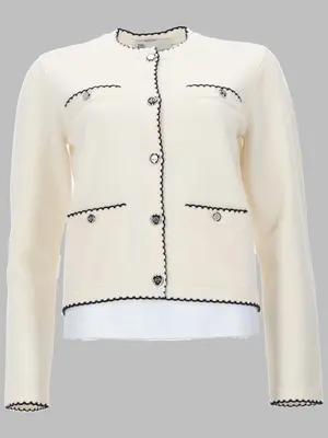 Tory Burch Contrast Trim Cardigan - No