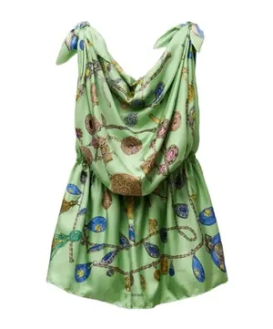 Versace Printed Silk Twill Mini Dress