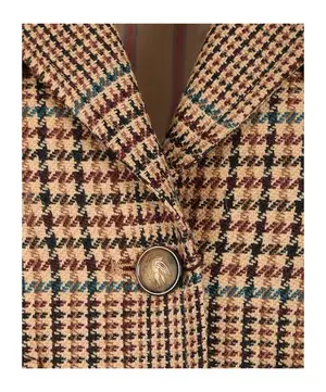 Etro Cropped Houndstooth Blazer - Multicolor