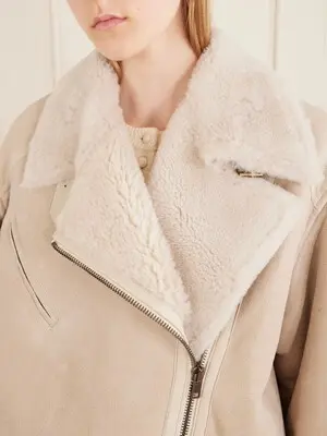 Isabel Marant Étoile Adelina Shearling Coat - Ecru