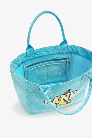 GANNI Banana Print Tote Bag - Blue