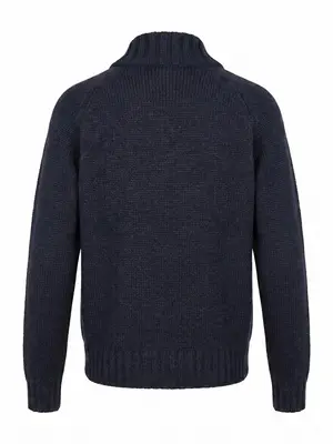 Brunello Cucinelli Chunky-knit Zip-up Cardigan - Navy