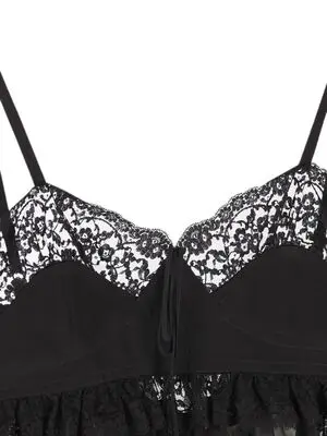 Chloé Lace Peplum Camisole - Black