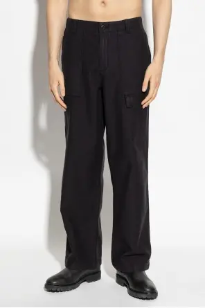 ALLSAINTS Logo Patch Straight-leg Pants