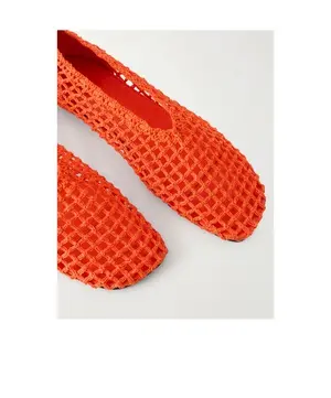 Proenza Schouler Slant Crocheted Ballet Flats