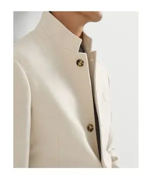 Brunello Cucinelli Long Sleeve Casual Jacket - Sand/ruby