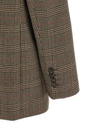 Max Mara Tailored Blazer With Notched Lapel And Plaid Print