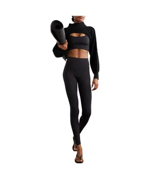 Lululemon Cropped Ribbed Cotton-blend Sweater