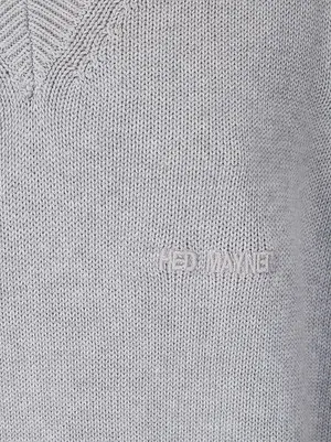 HED MAYNER V-neck Knitted Sleeveless Top With Embroidered Logo