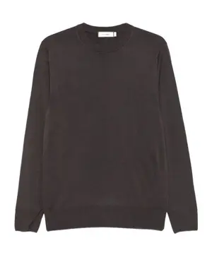 Canali Crew Neck Wool Sweater - Brown