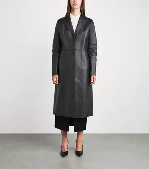 TOTEME Leather Trench Coat