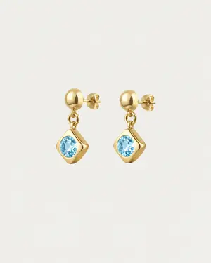 SOPHIE BLAKE Lela Blue Topaz Drop Earrings - Whitetopaz
