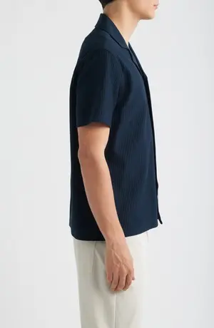 REISS Kadin Short Sleeve Stretch Button-up Shirt