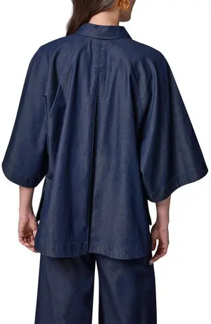 Donna Karan New York Bali Dolman Sleeve Denim Shirt