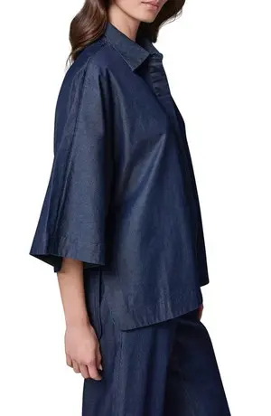 Donna Karan New York Bali Dolman Sleeve Denim Shirt